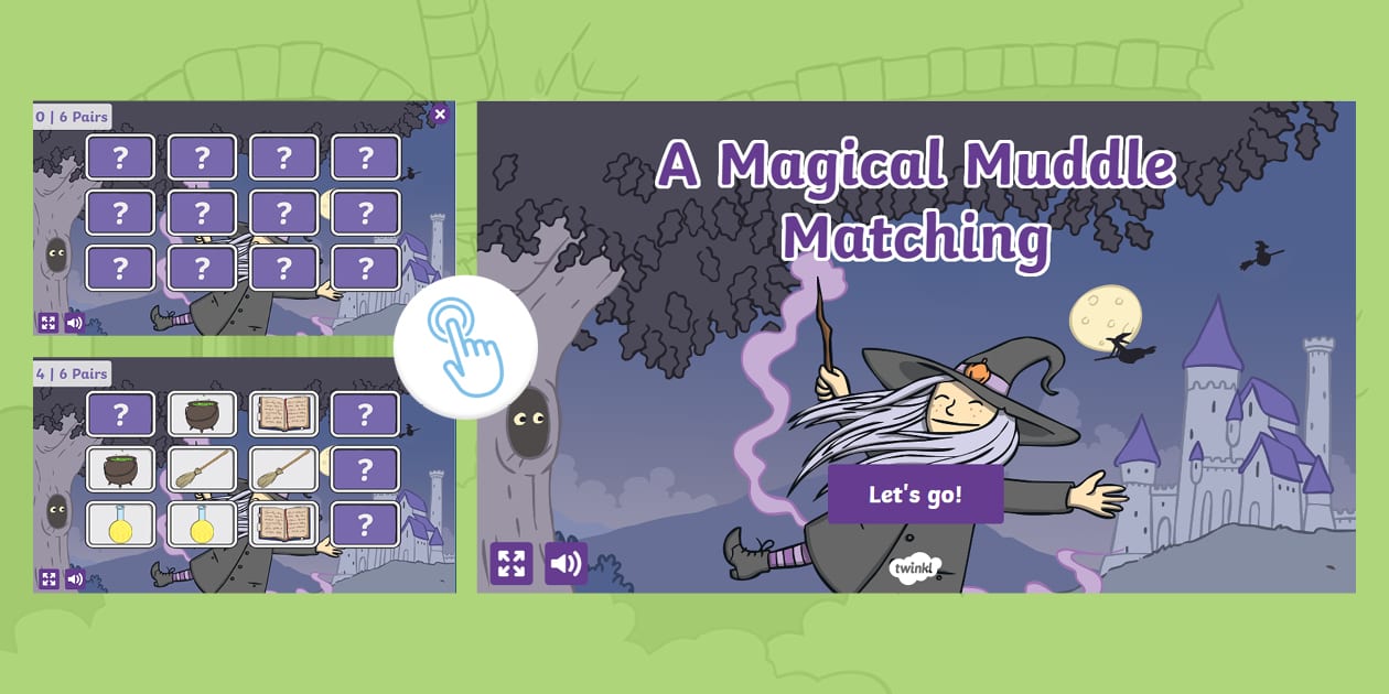 A Magical Muddle Matching: Interactive Pairs Game - Twinkl
