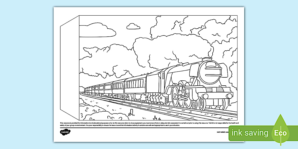 Flying Scotsman Centenary Flag Colouring Activity - Twinkl