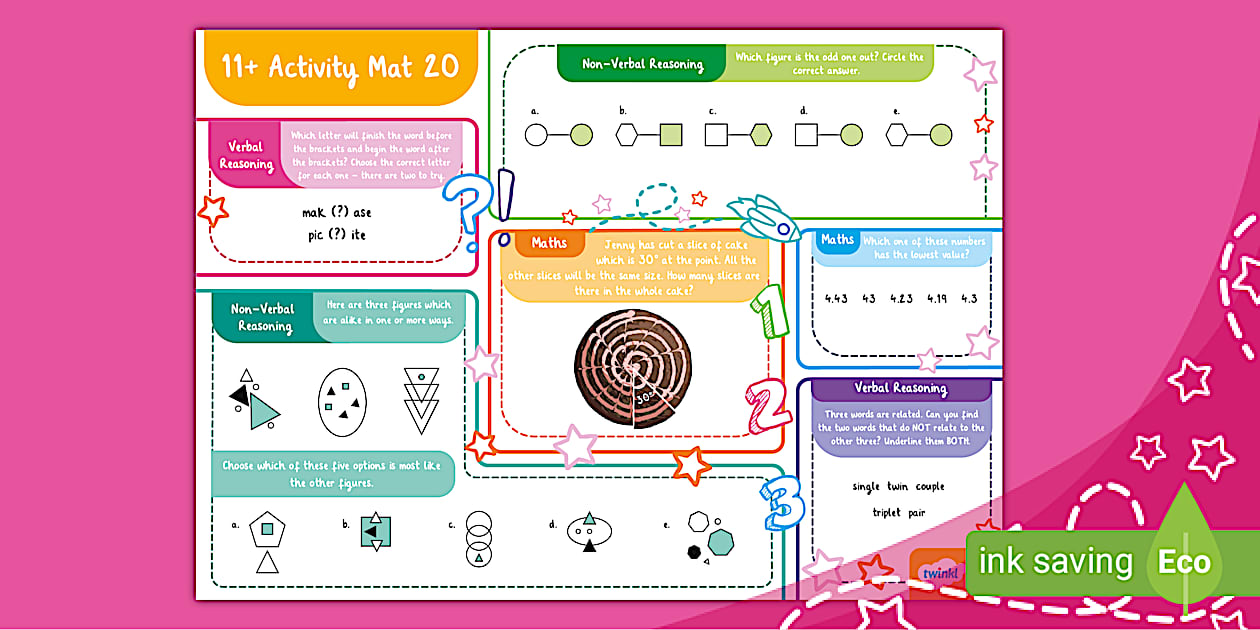 11+ Activity Mat 20