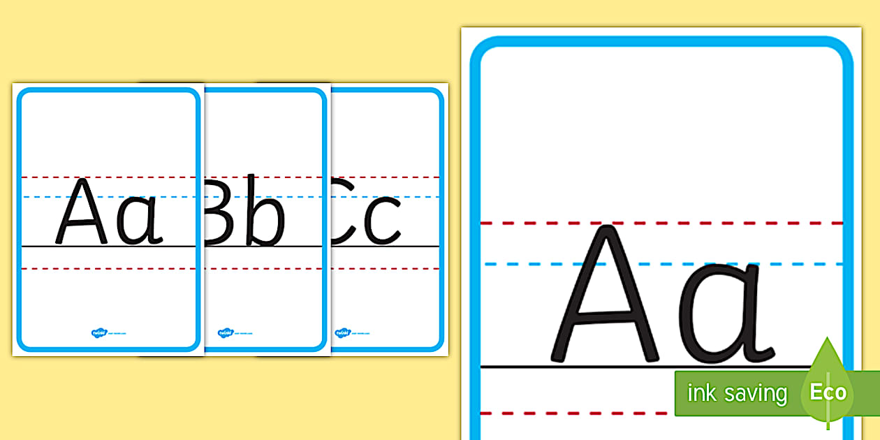 Cursive Upper and Lower Case Handwriting Letter Formation Display Posters