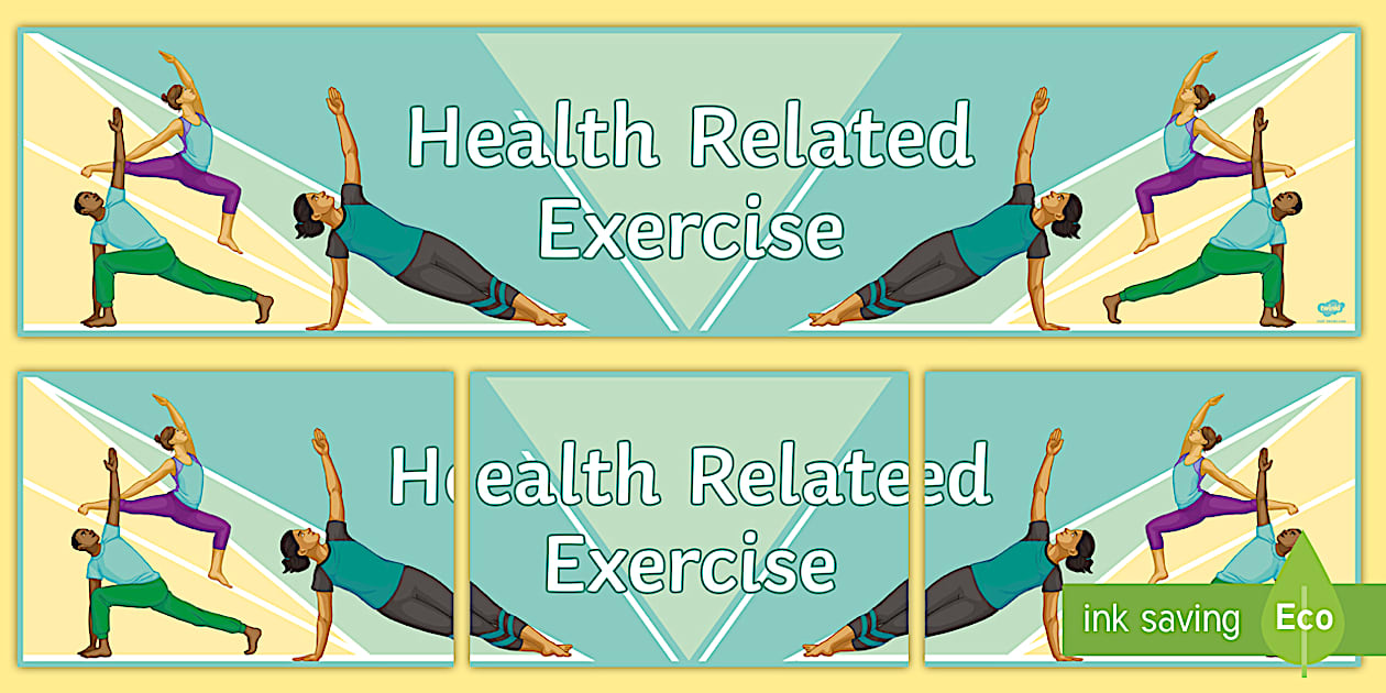 Fitness: Health Related Exercise Display Banner - Twinkl