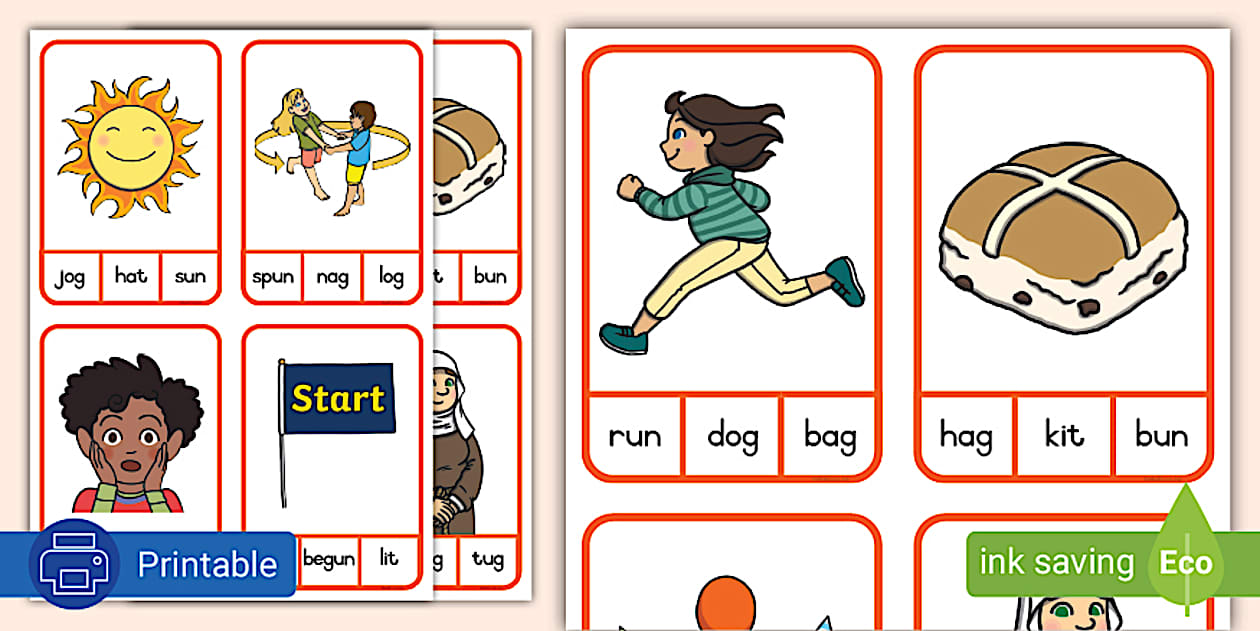 Grade 1 Phonics: -un Sound Peg Card Activity (teacher made)