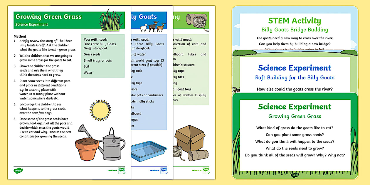 EYFS Three Billy Goats Gruff Science Experiments EYFS Resource Pack