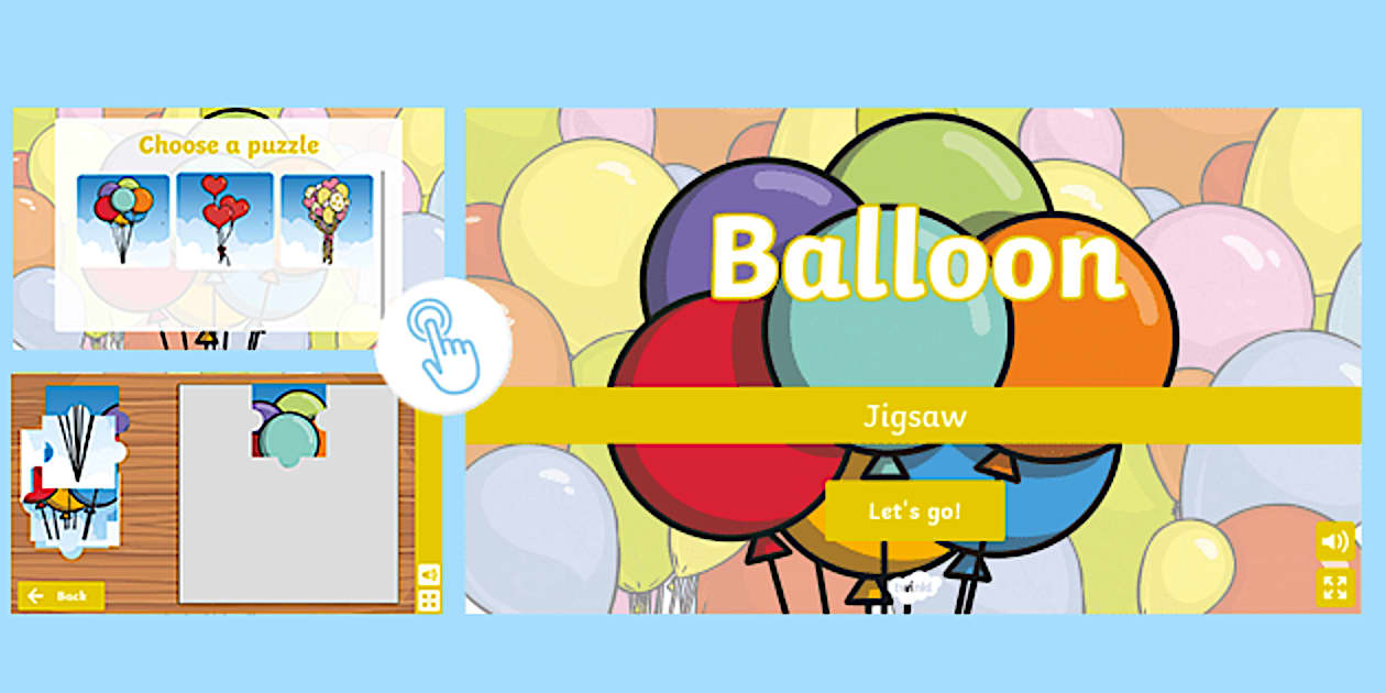 Balloons Interactive Jigsaw (teacher made) - Twinkl