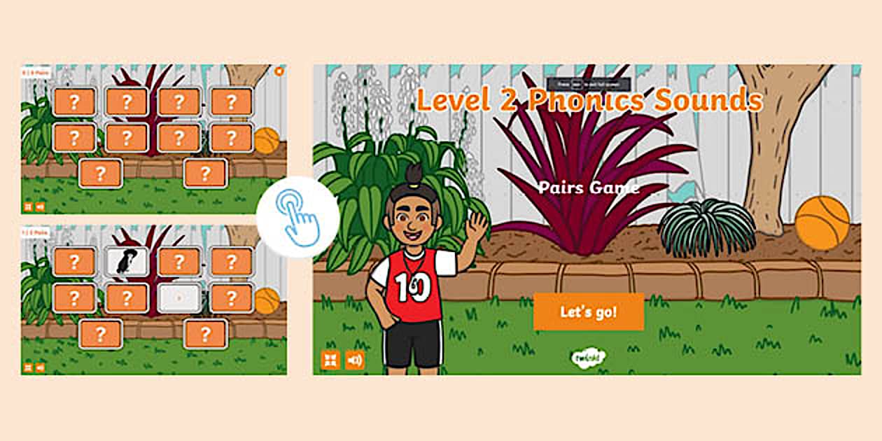 Level 2 Phonics Sounds Pairs Game