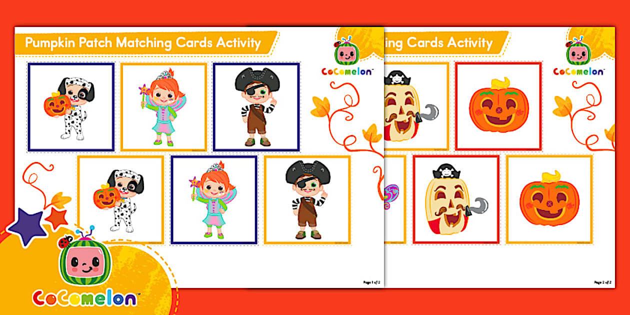 FREE! - CoComelon: Pumpkin Patch Matching Cards Activity