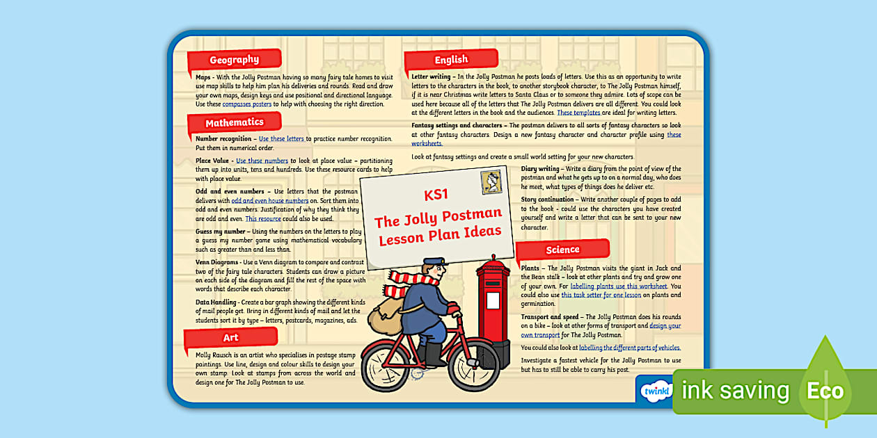 The Jolly Christmas Postman Planning Year 1 | Teaching Ideas