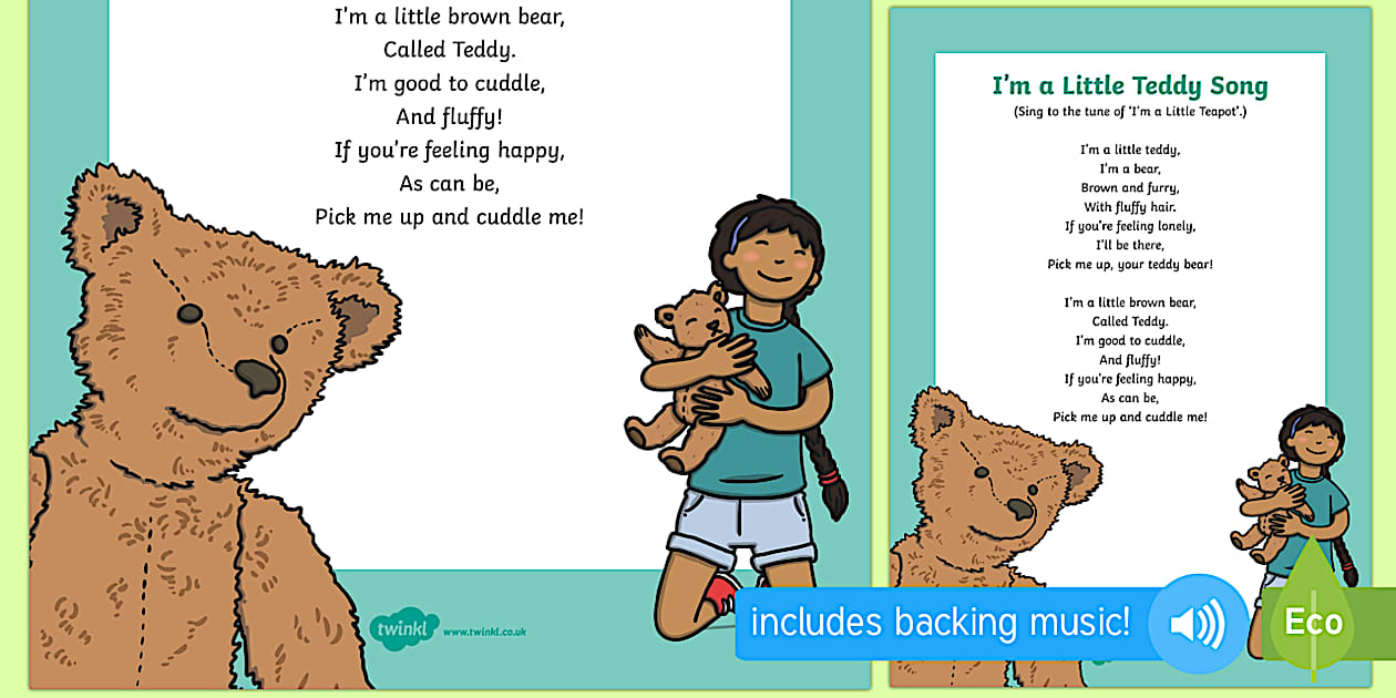 I'm a Little Teddy Song (teacher made) - Twinkl