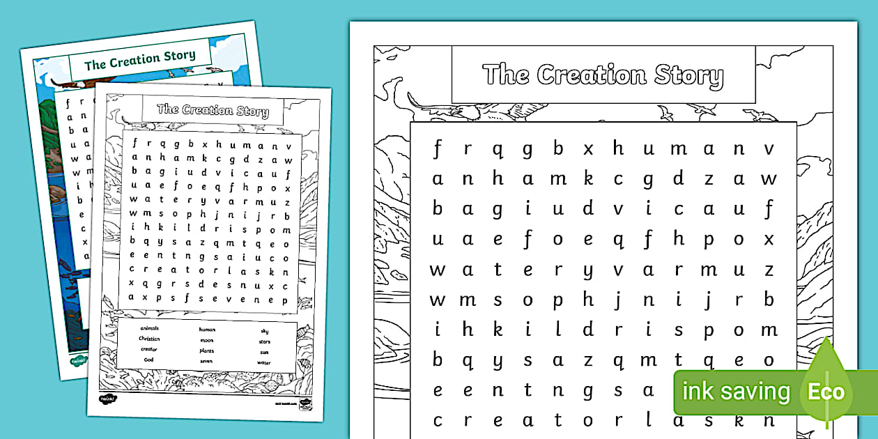 Creation Story Word Search (teacher made) - Twinkl