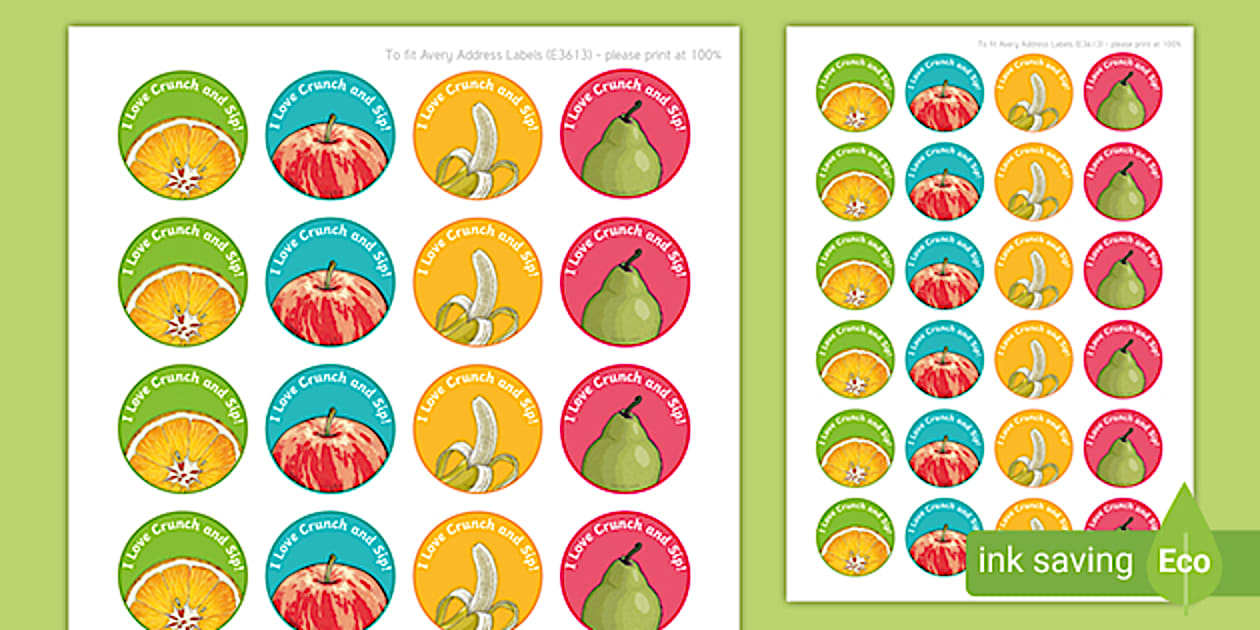 Crunch and Sip Stickers (teacher made) - Twinkl