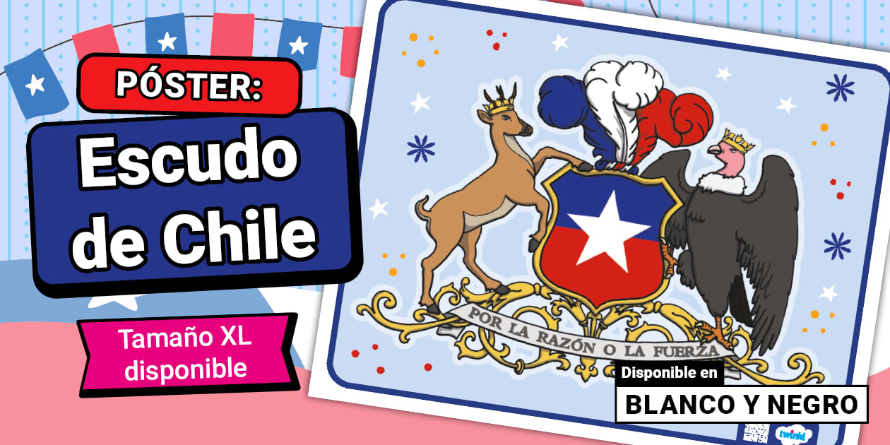 Póster | Escudo de Chile | Fiestas Patrias | Chile