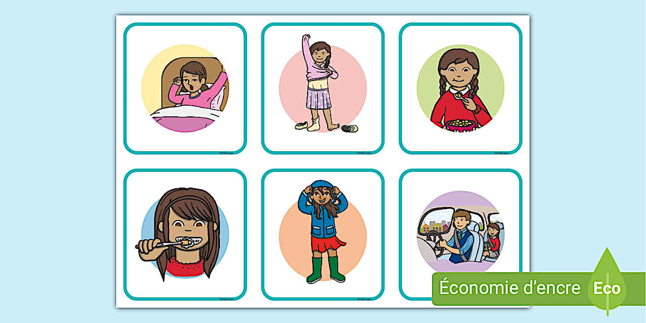 Cartes de chronologie sur l'école pour se repérer dans le temps en six ...