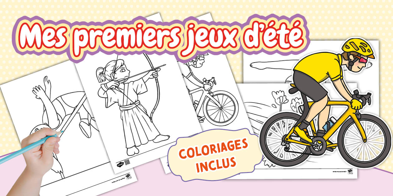 Coloriages : Sports d'été - Mes premiers jeux d'été