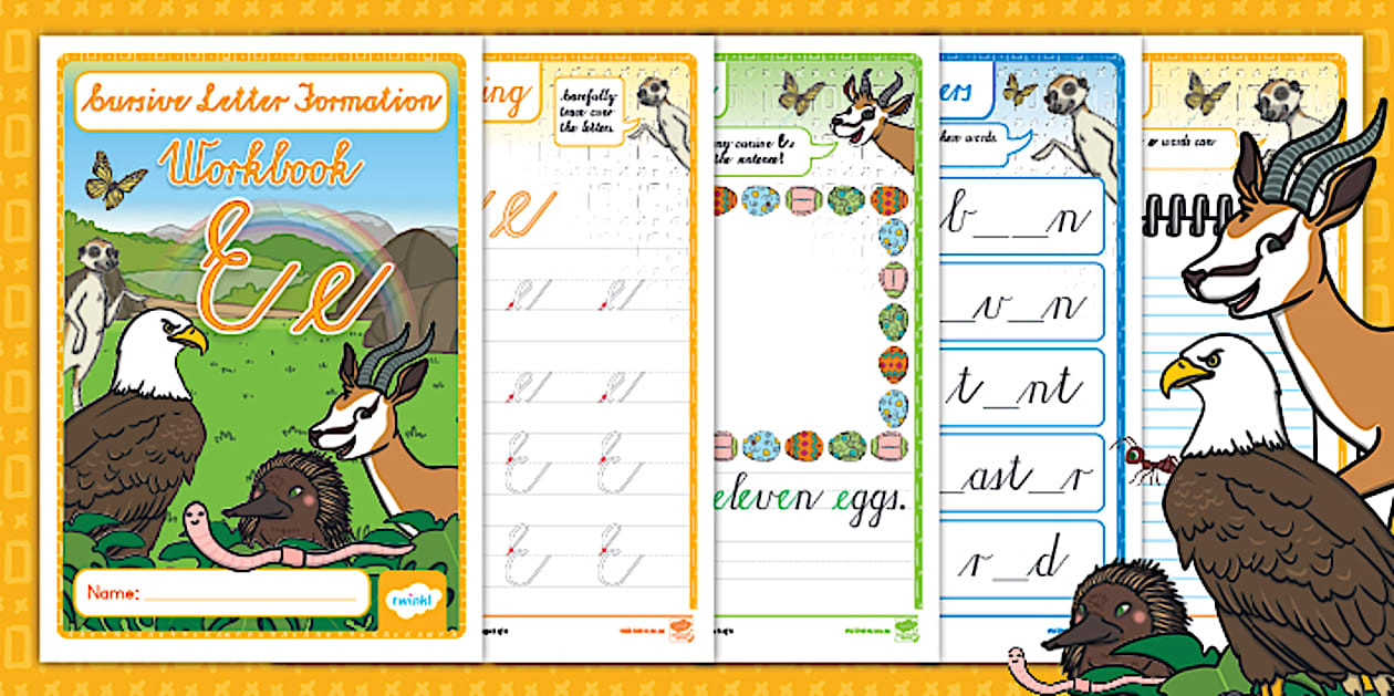 Cursive Letter Formation Workbook - Ee (teacher made)