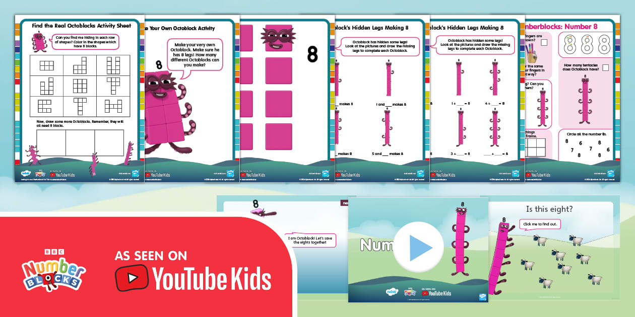 Numberblocks: Number 8 Activity Pack (teacher made) - Twinkl