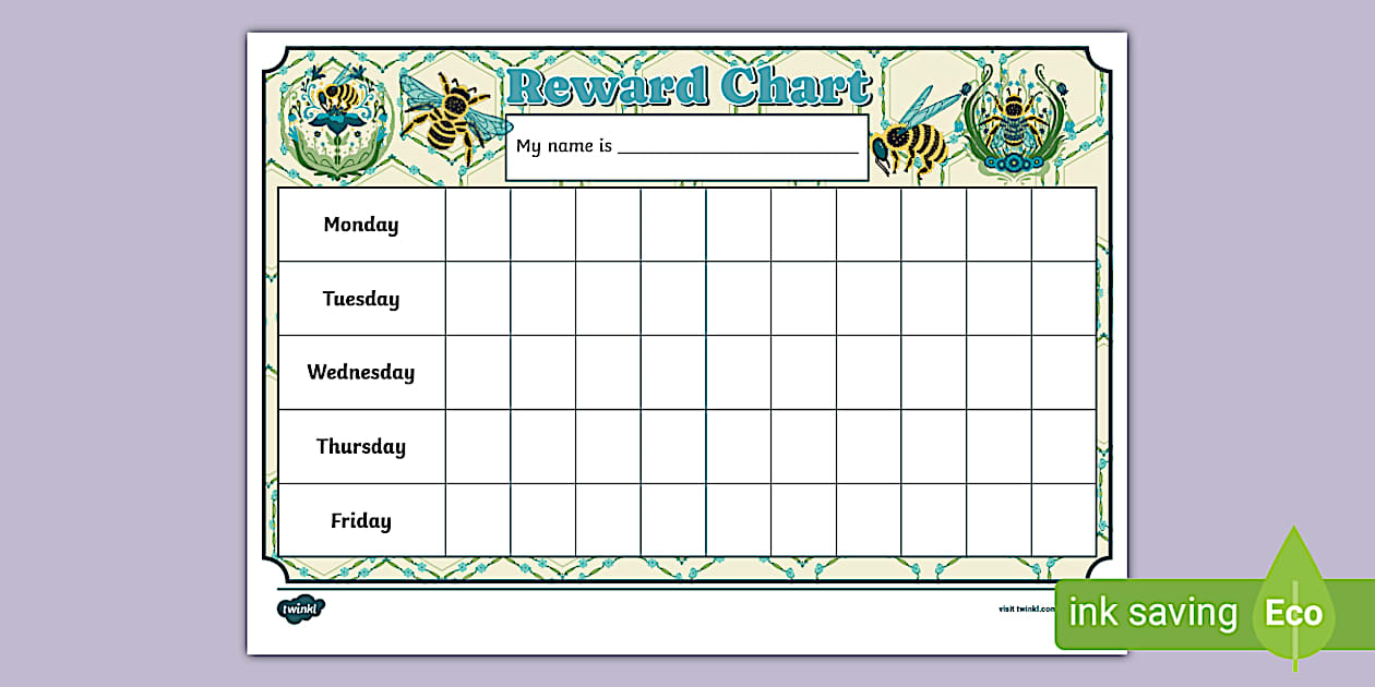 Bee-Themed Reward Chart (teacher made) - Twinkl