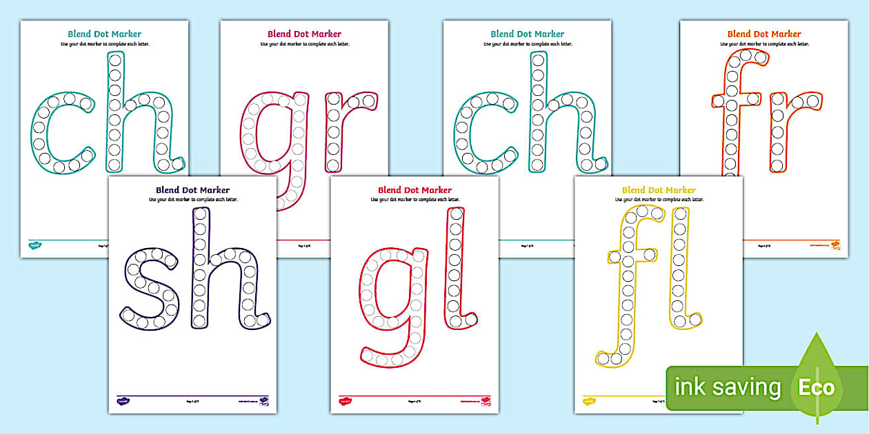 Sticky Dot Blend Activity (teacher made) - Twinkl