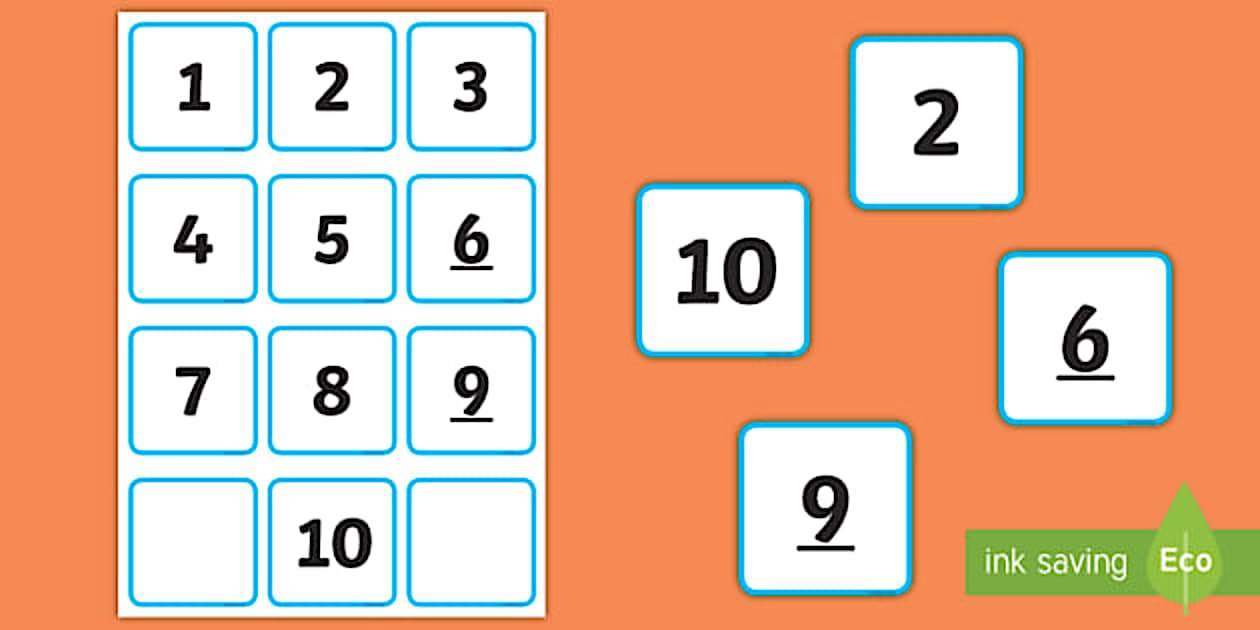 Number chart craft 1 to 10