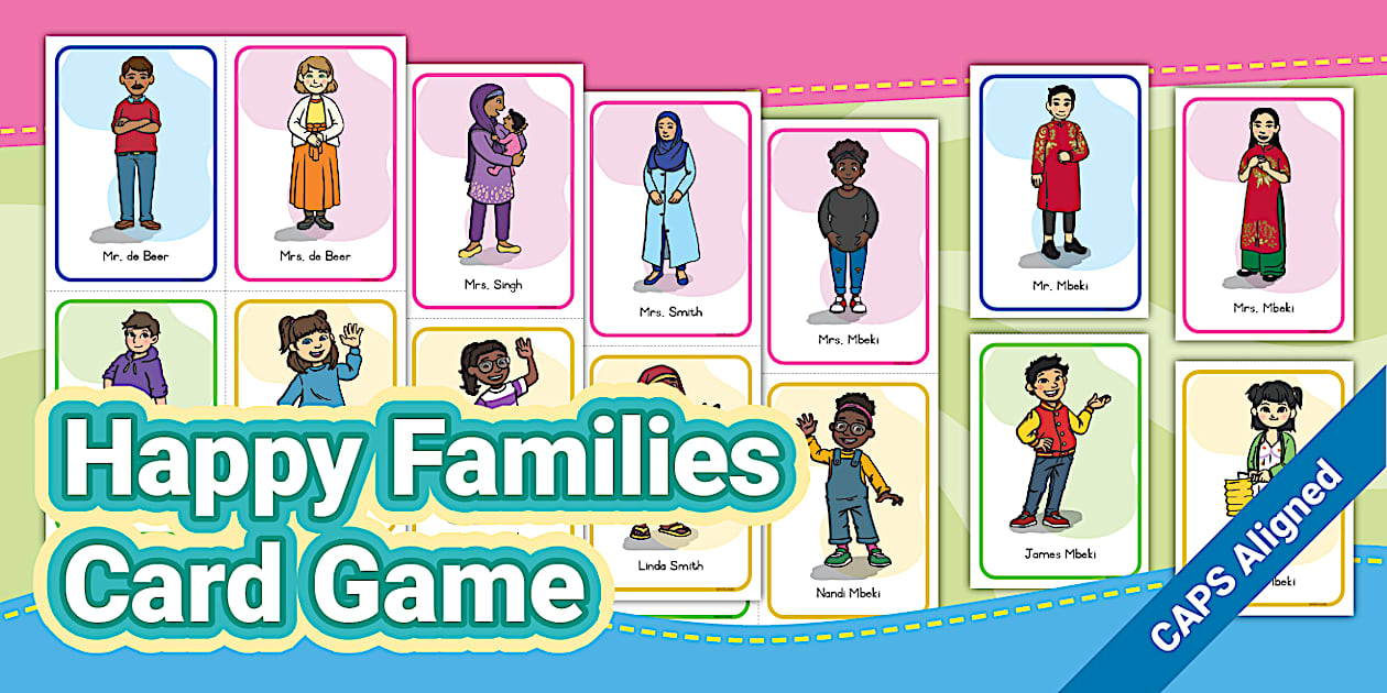 Me and My Family -Activity Cards: Happy Families Card Game