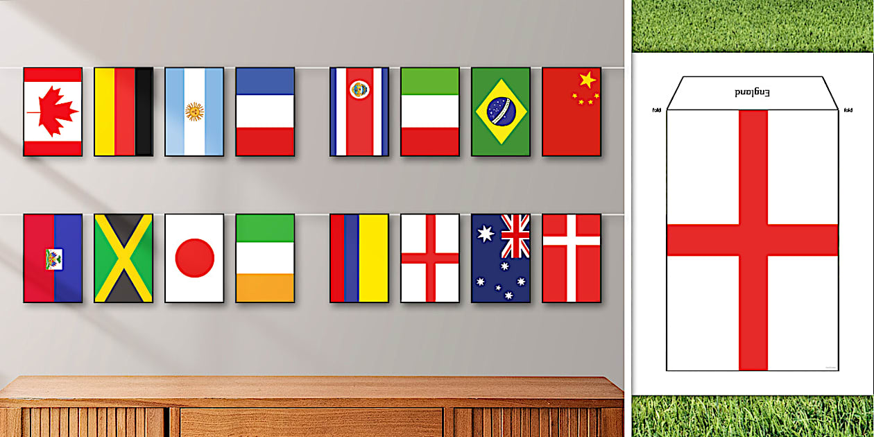 Women's World Cup Countries Flag Bunting | Twinkl Party