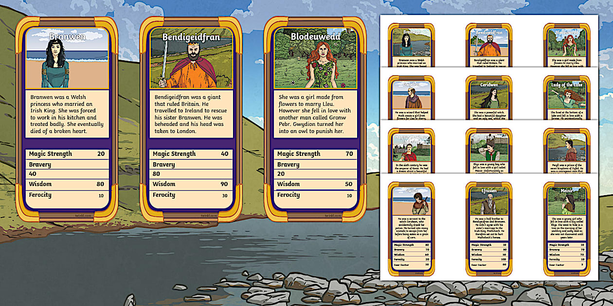 Welsh Myths and Legends Top Cards (teacher made) - Twinkl