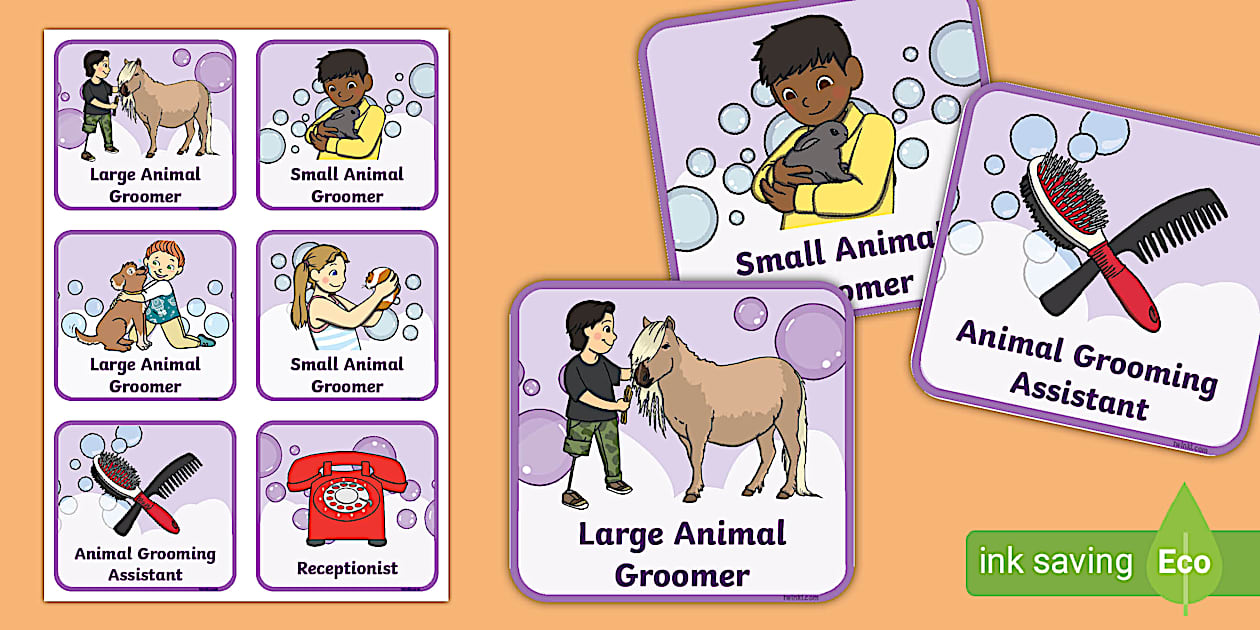 Pet Groomers Role Play Badges (Teacher-Made) - Twinkl