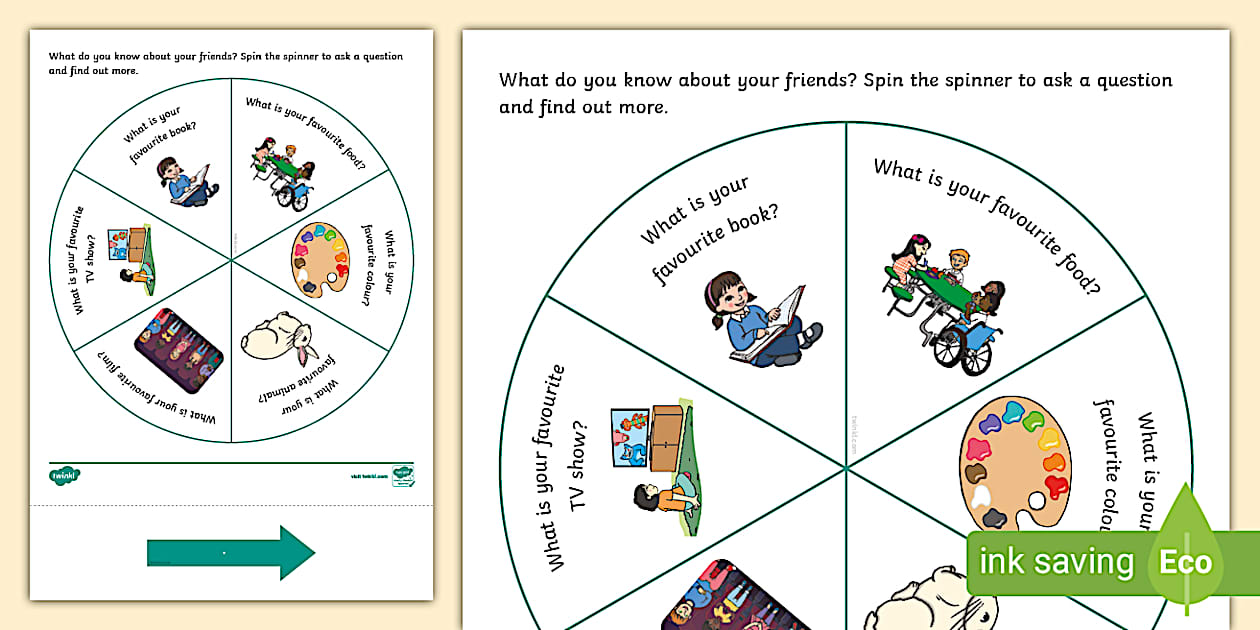 Transition Ice Breaker Spinner (teacher made) - Twinkl