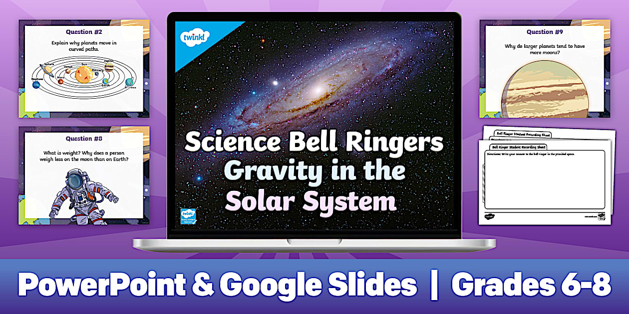 Science Bell Ringers Gravity PowerPoint & Google Slides