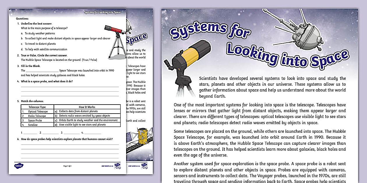 Systems for Looking Into Space (Lehrer gemacht) - Twinkl