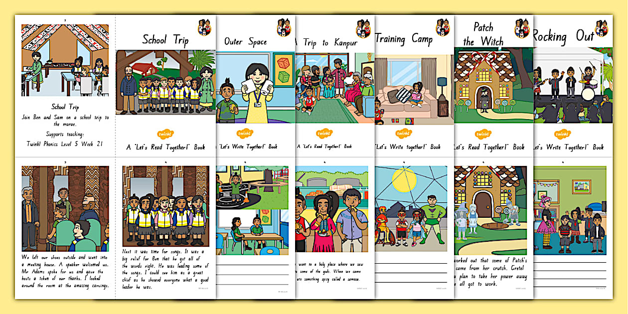 Twinkl Phonics Level 5: Mini Books Weeks 21-30 - Twinkl