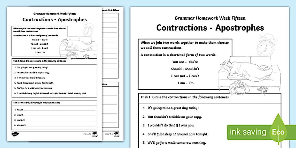 Grammar Homework Week Fifteen (professor feito) - Twinkl