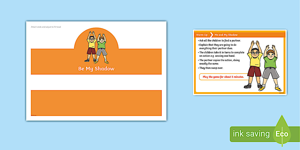 EYFS PE (Reception) Me and My Shadow Warm-Up Activity Card