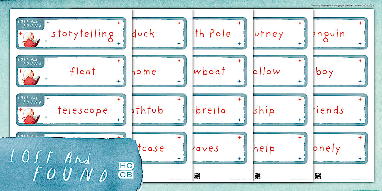 FREE! - ‘Lost and Found’ Words Cards | HarperCollins | Twinkl
