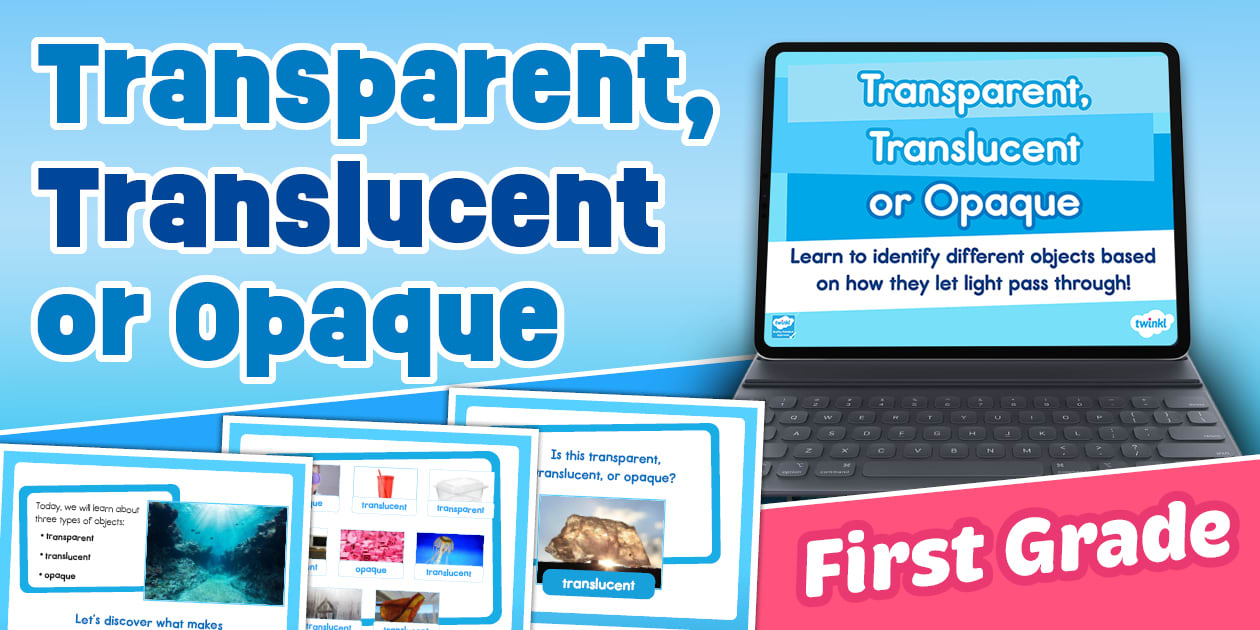 First Grade Transparent, Translucent or Opaque Sorting