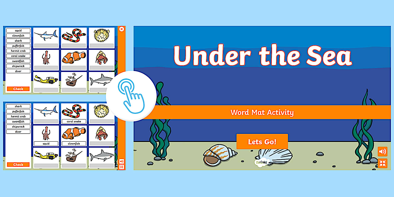 Interactive Under the Sea Word Mat Activity | Twinkl Go!