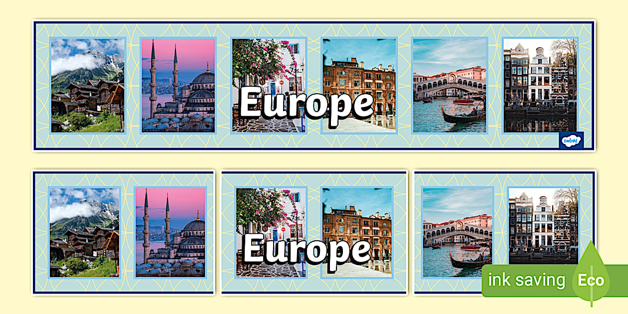 Europe Photo Display Banner (Teacher-Made) - Twinkl