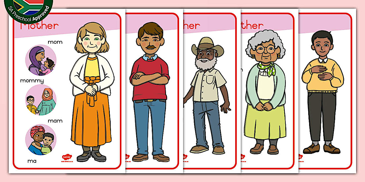 Preschool: All About Me- My Family Display Posters