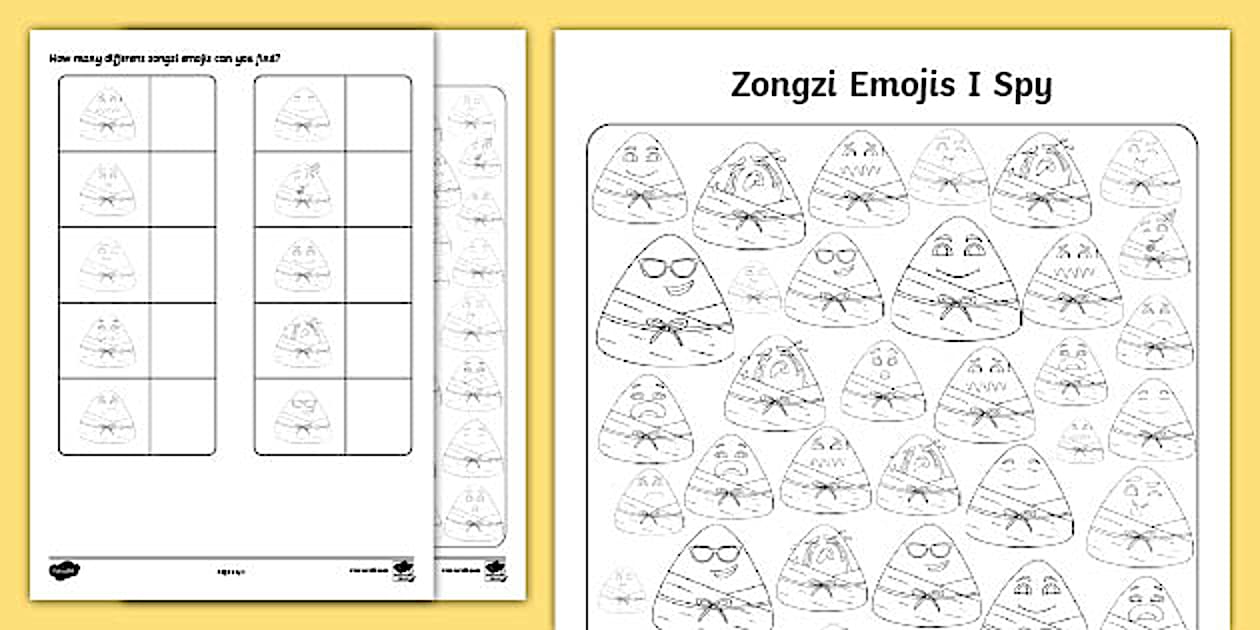 😊 * NEW * Zongzi Emojis I Spy Activity (teacher made)