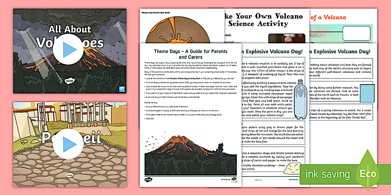 Volcano Theme Day Activity Pack (teacher made) - Twinkl