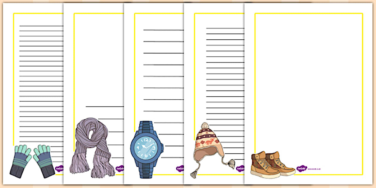 Editable French Clothes 2 Page Borders (teacher made)