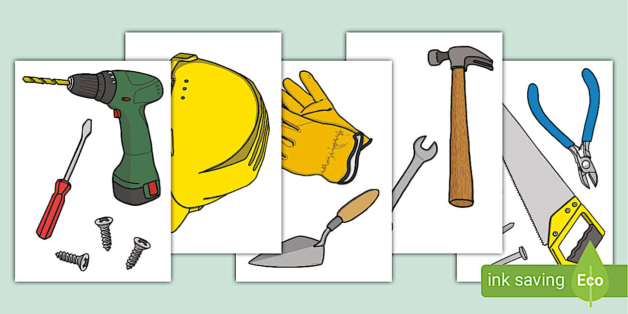 Hardware Store Tool Display Cut-outs (teacher made) - Twinkl