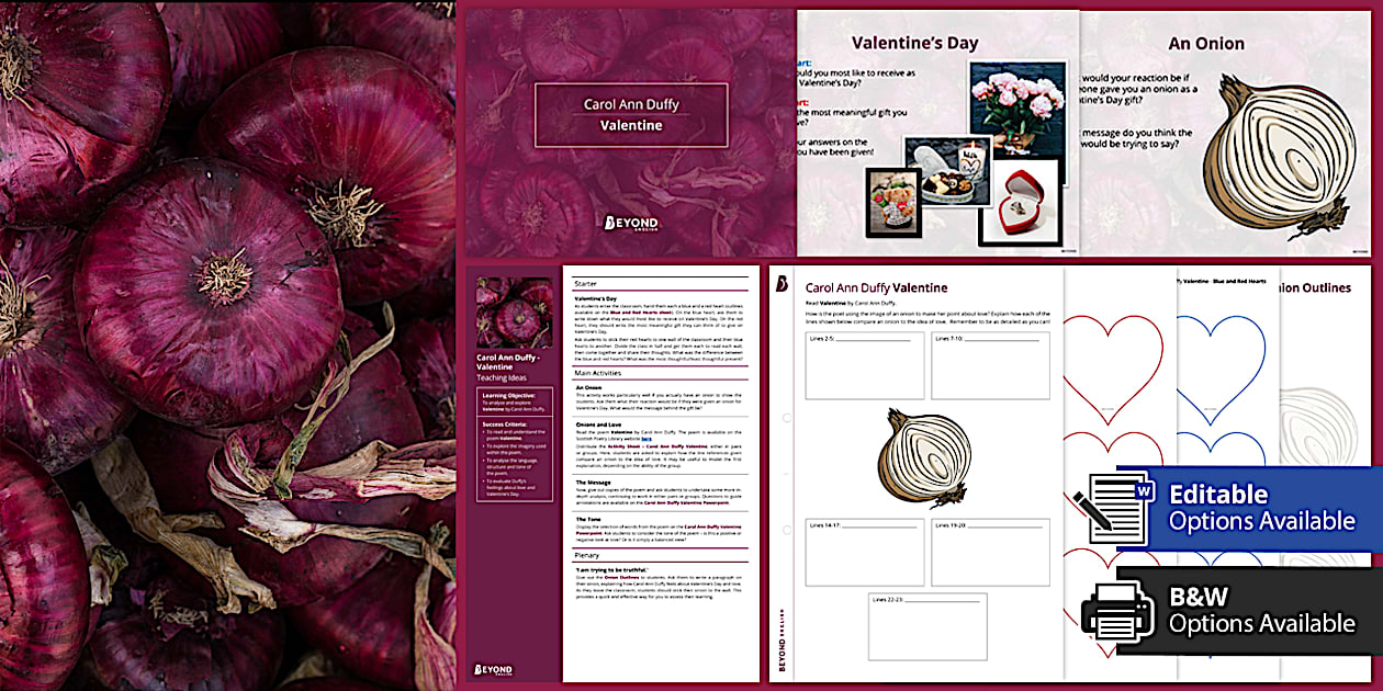 Valentine by Carol Ann Duffy Analysis | Beyond English