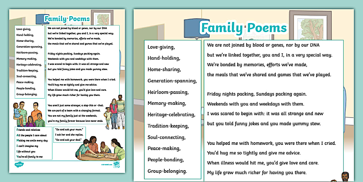 KS2 Family Poem Examples | Poetry | Twinkl - Twinkl