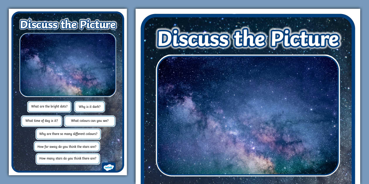 Milky Way Scene Discussion Prompt Poster (Lehrer gemacht)