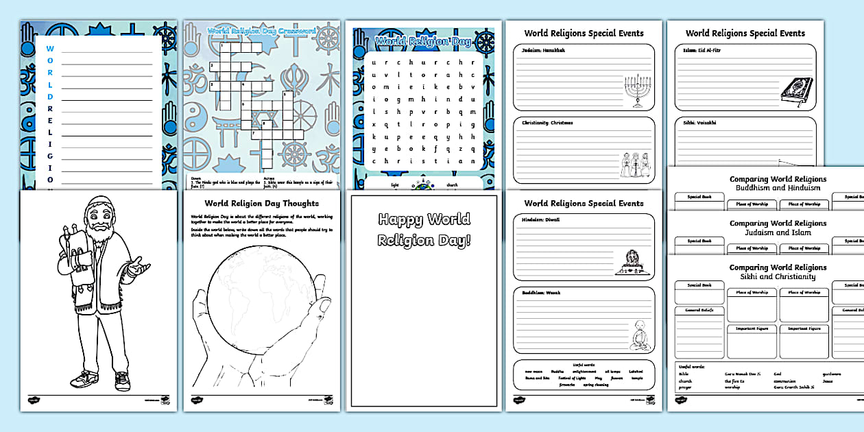 KS1 World Religion Day Resources Pack (teacher made)