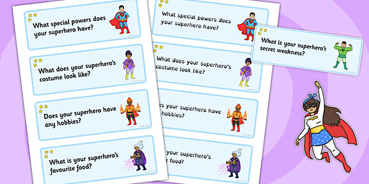 Editable My Superhero Challenge Cards (teacher made)