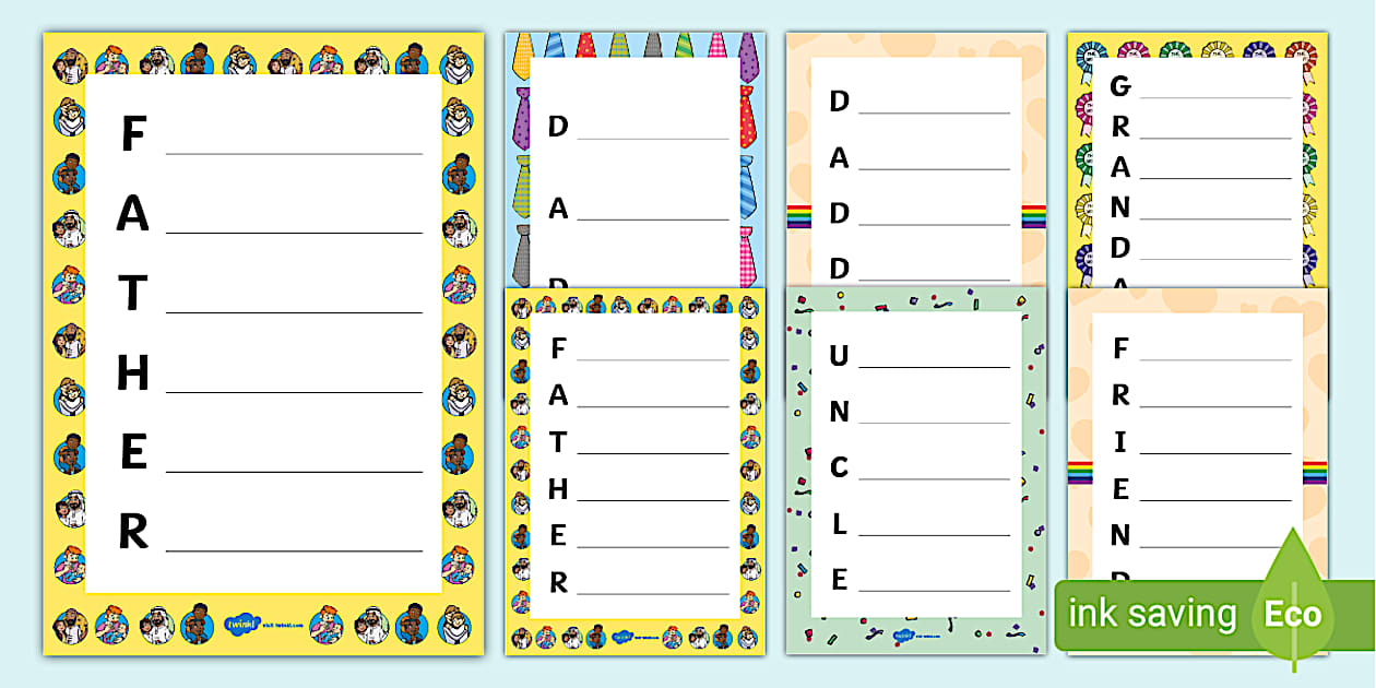 Father's Day Mixed Acrostic Poem