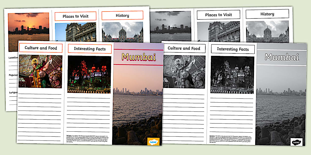 Mumbai Leaflet Template (teacher made) - Twinkl
