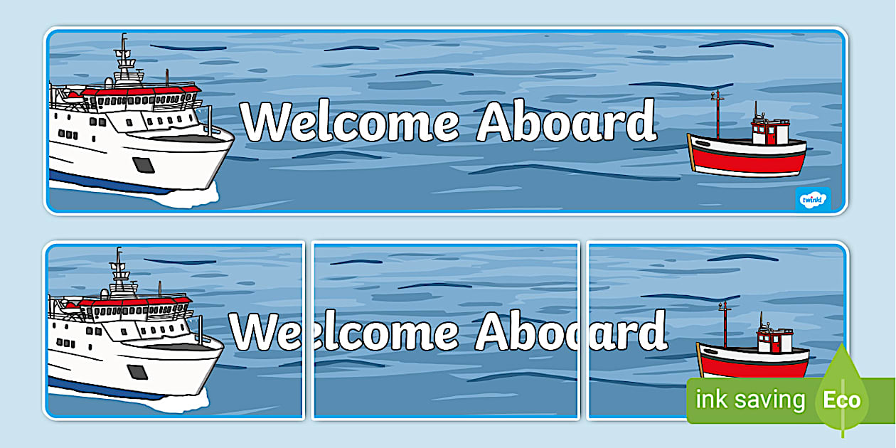 Sea-Themed Welcome Aboard Banner (teacher made) - Twinkl