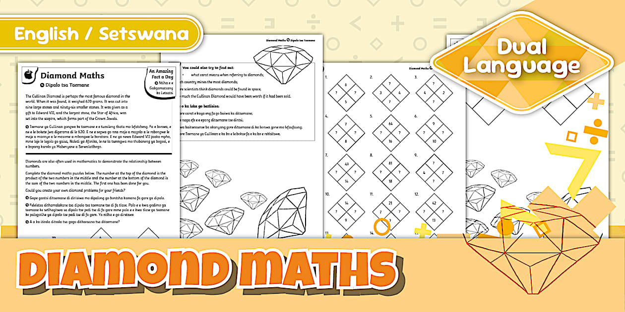 Grade 4 Term 3 - Diamond Maths - Worksheet - Setswana/English (CAPS ...